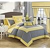 Amazon.com: Chic Home Ritz 20 Piece Comforter Set Color Block Bed in a ...