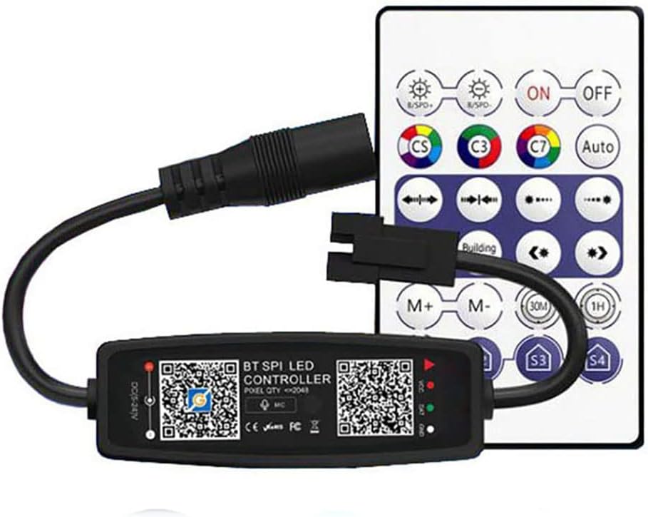Amazon.com: Vrabocry WS2811 WS2812B LED Controller Bluetooth Music with MIC for SK6812 WS2812 ...