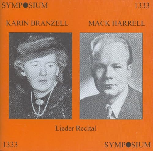Play Lieder Recital: Karin Branzell - Mack Harrell by Karin Branzell ...
