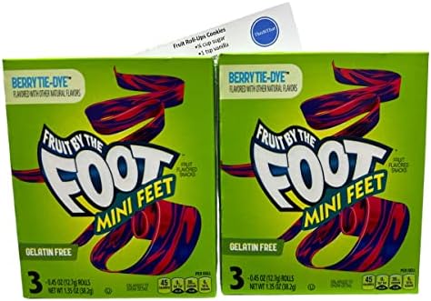 Amazon.com : Fruit by the Foot Berry Tie-Dye Mini Feet Fruit Snack ...