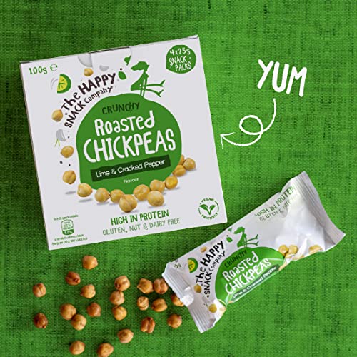 The Happy Snack Company Roasted Chickpeas, Lime & Cracked Pepper ...