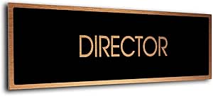 Amazon.com : Director Door Sign - Modern Brushed Metal Door Sign ...