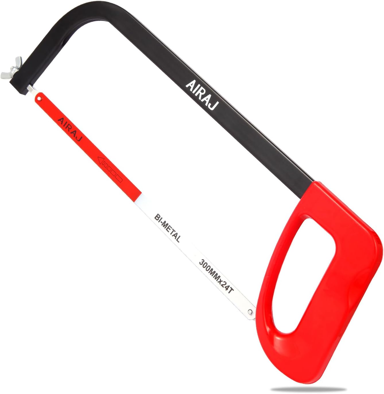 AIRAJ 12 In High-Tension Hacksaw with 24 TPI Bi-Metal Blade,Hand Saw ...