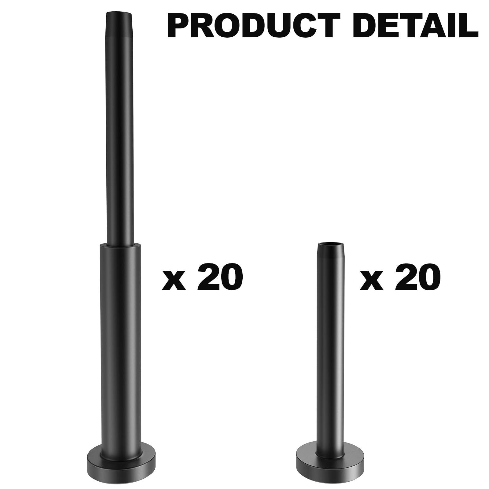 Snapklik.com : 20 Pairs 4x4 Invisible Black Cable Railing Kit, 1/8 ...