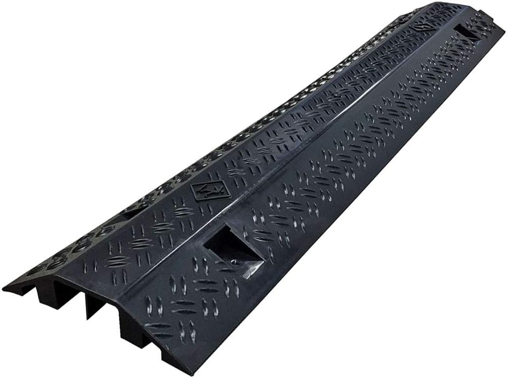 Amazon.com: EZ Runner Slim PVC Drop Over Cable Ramp - 2 Channel - Black ...