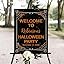Amazon.com : Personalized Vintage Skeleton Halloween Sign, Spooky ...