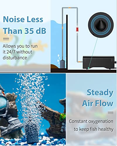 Snapklik.com : Pawfly 15 GPH Aquarium USB Air Pump Mini Quiet Oxygen Aerator Pump