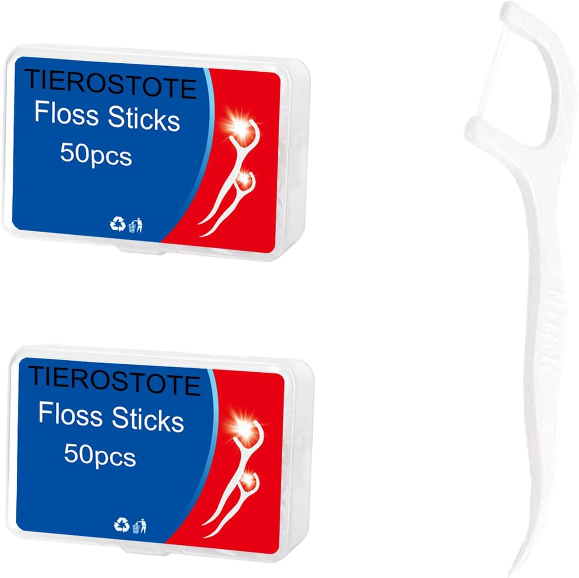 Amazon.com : Dental Floss Picks from TIEROSTOTE – 100 Count (2 Packs of ...
