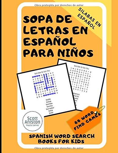 Buy Sopa de Letras en Español para Niños: Spanish Word Search Books for ...