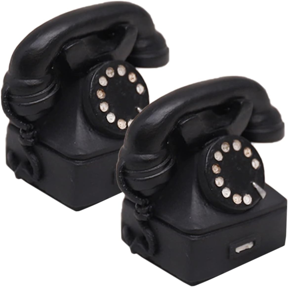 Amazon.com : HOMSFOU 2pcs Retro Dial Phone Vintage Rotary Telephone ...