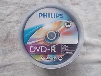 50 pack philips dvd-r 16x speed blank discs: Amazon.co.uk: Computers ...