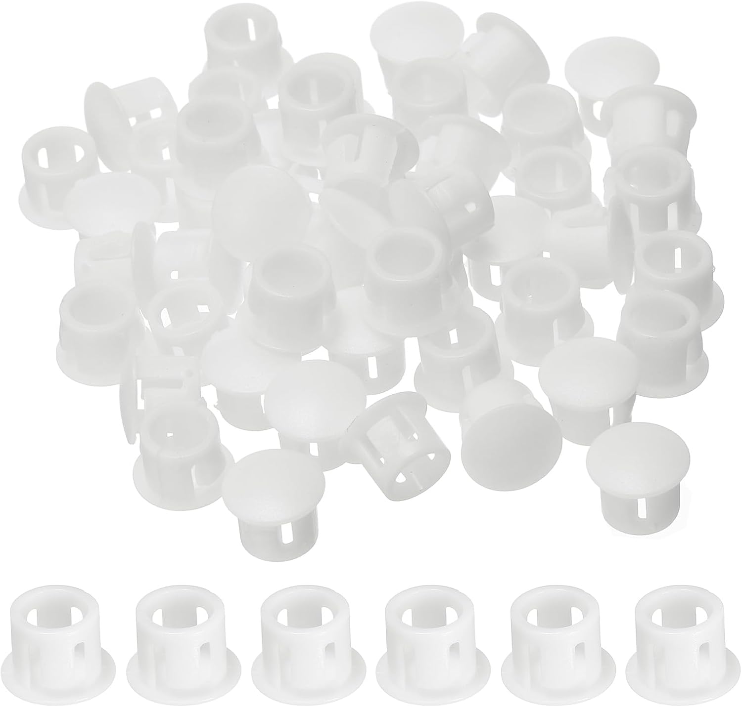 uxcell 50pcs Nylon Plastic Hole Plugs, 2/7"(8mm) Round Drill Screw Hole ...