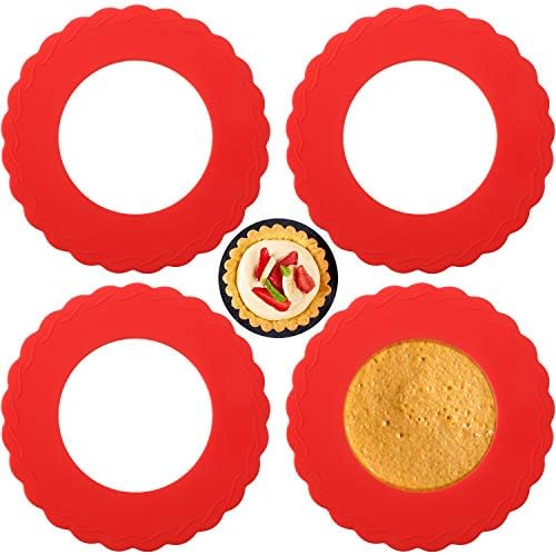 Amazon.com: Patelai 4 Pieces Mini Pie Crust Protector Silicone Pie ...