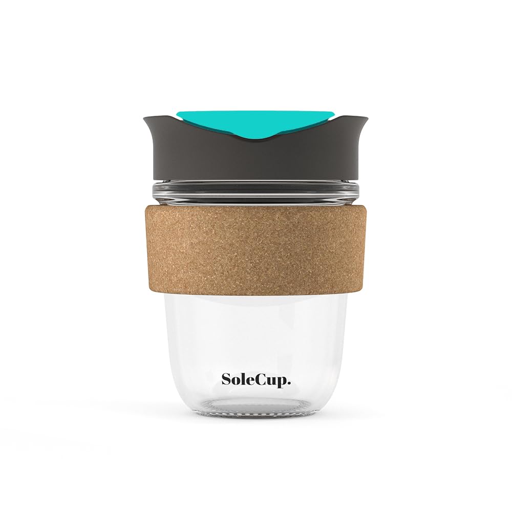 SoleCup. - Reusable Strengthened Glass Travel Cup - Spill Proof Glass ...