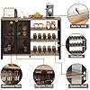 Amazon.com: BON AUGURE Bar Cabinet with Storage, Industrial Liquor ...