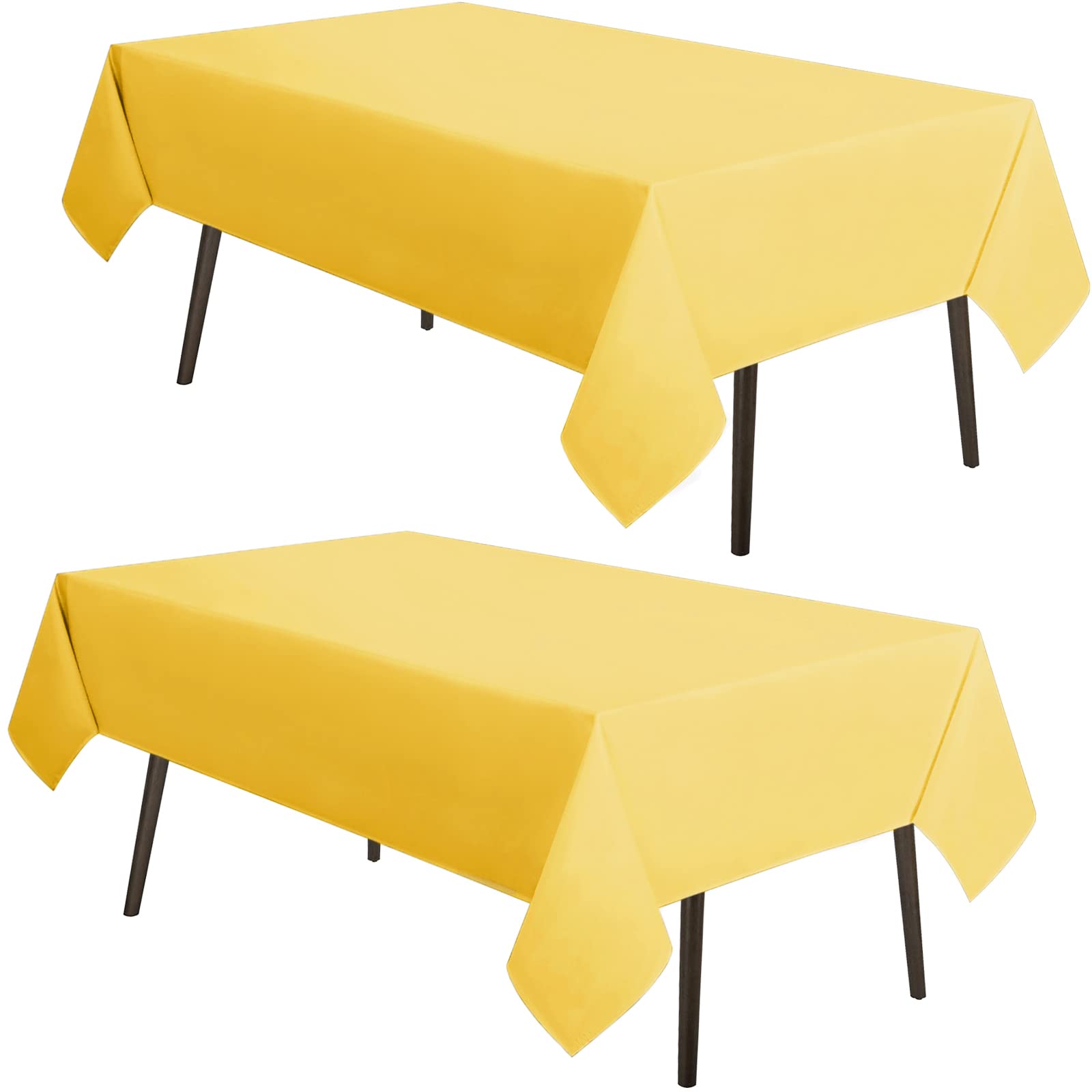 Amazon.com: MYSKY HOME 2Pack Yellow Tablecloth 60x84 Inch Rectangle ...