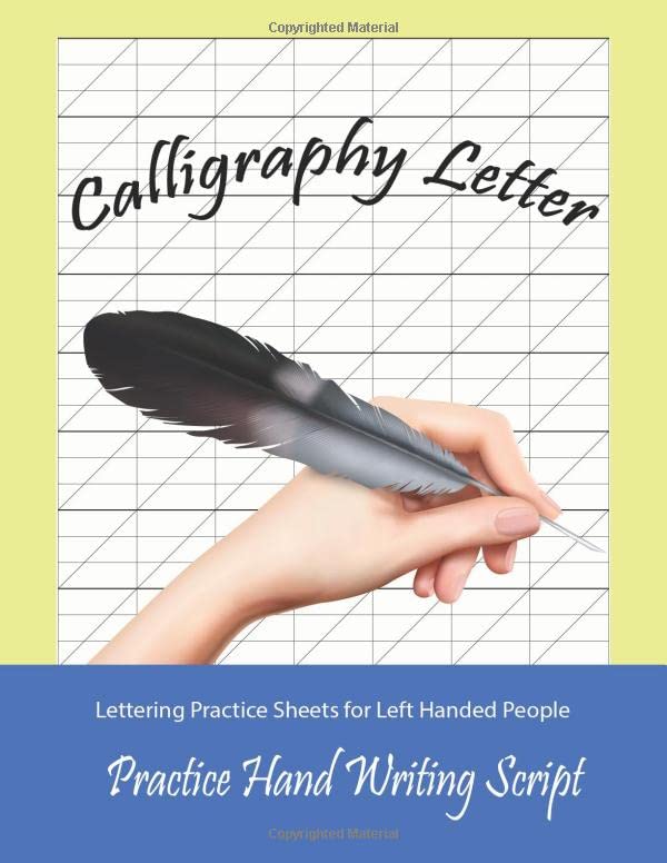 Calligraphy and Hand Lettering for Left Handed People Practice Hand ...