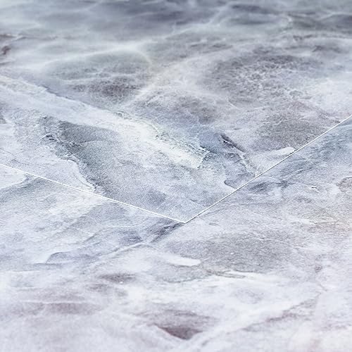 Livelynine 12-Pack 24X12" Blue Marble Vinyl Flooring Peel and Stick ...