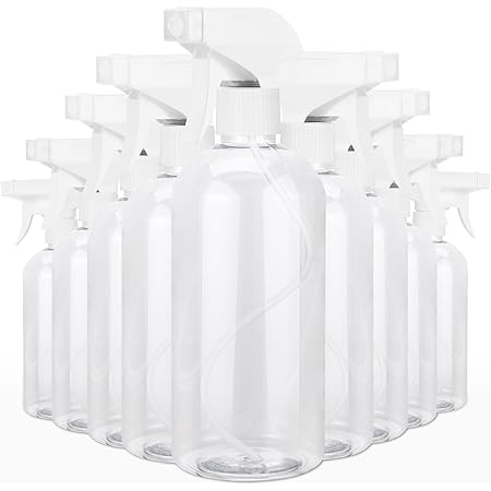 Bekith 12 Pack 8 Oz Empty Plastic Spray Bottle with Black Trigger ...