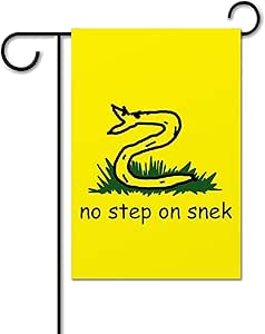 Amazon.com: No Step on Snek Garden Flag Double Sided Banner Vertical ...