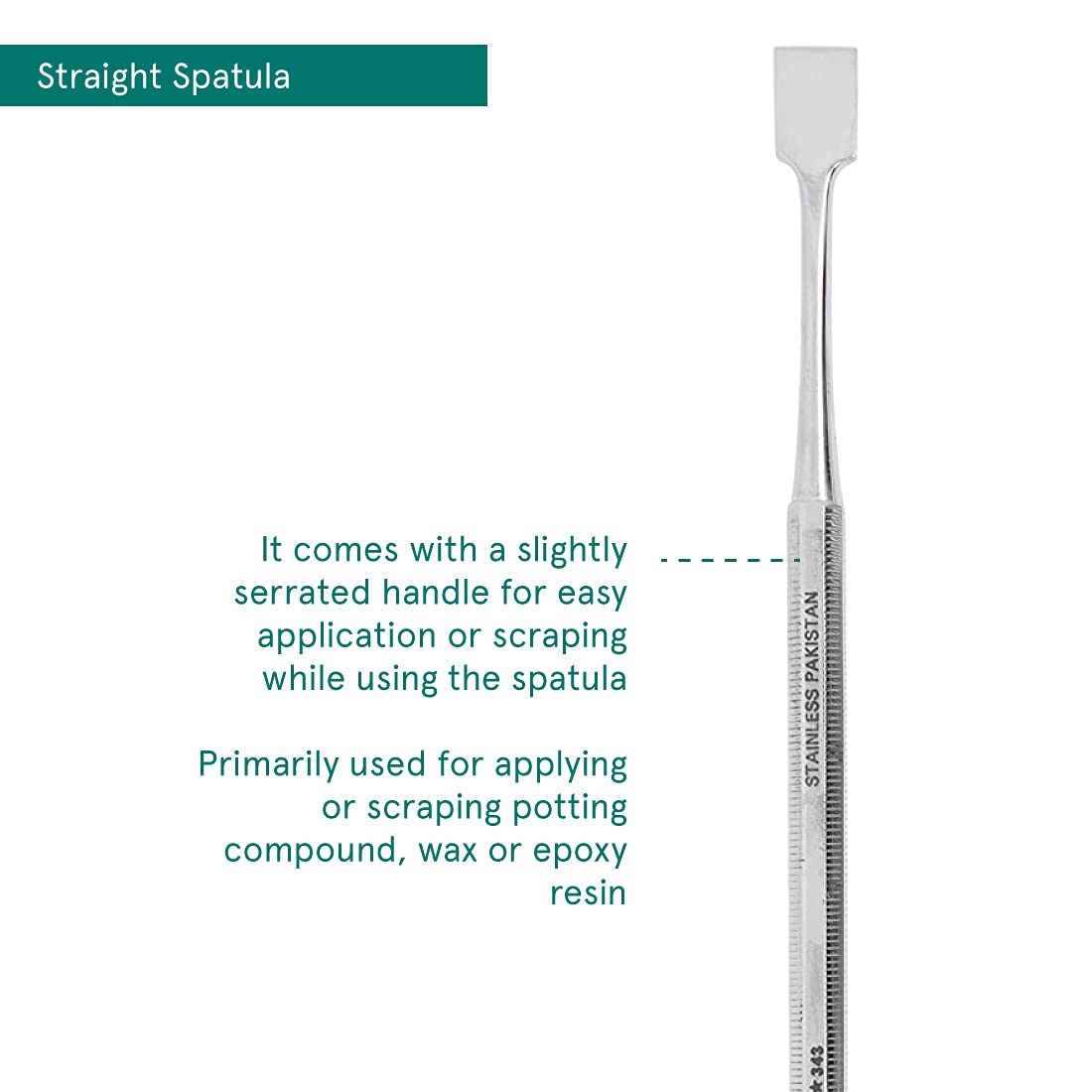 Snapklik.com : Excelta Straight Double Ended Spatula, Two Star ...