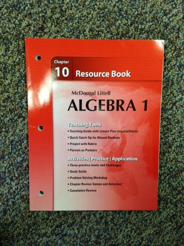 Holt McDougal Larson Algebra 1: Resource Book: Chapter 10: McDougal ...