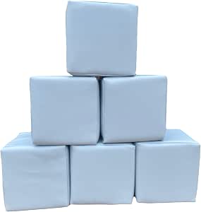 Amazon.com: 6 Soft Cubes 8'': Educational Soft Play Building Blocks Set ...
