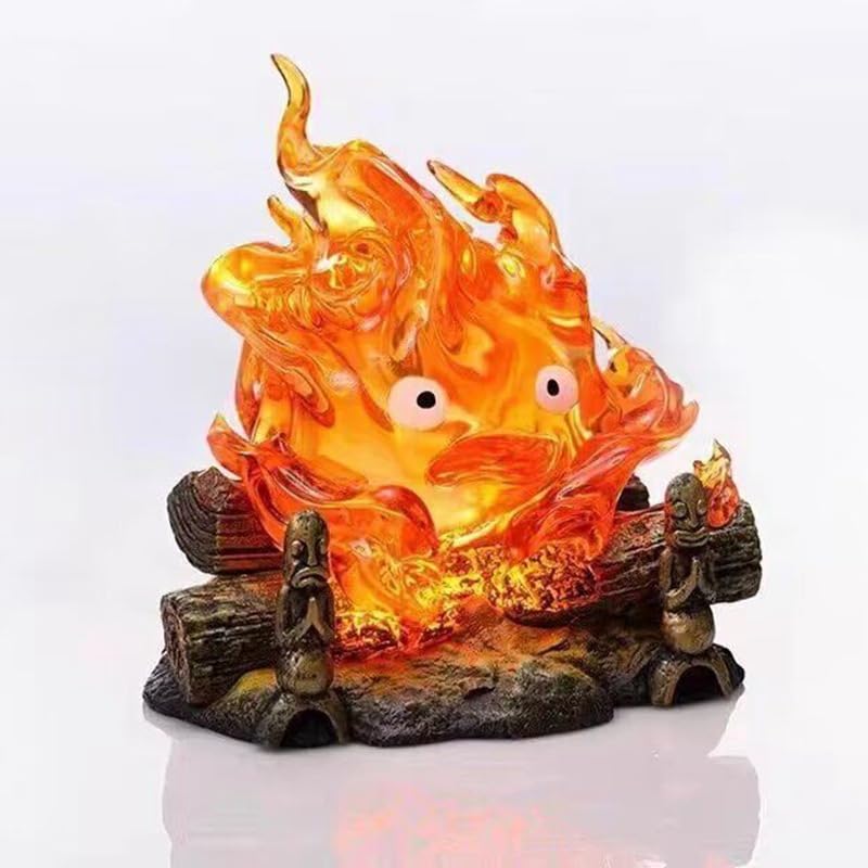 Calcifer Night Light - Cute Flame Calcifer Lamp Calcifer Statue Small ...