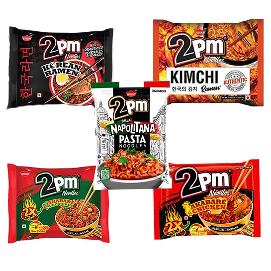 2PM 5-In-1 Noodles Pack, Includes Korean Ramen, Napolitana Pasta ...