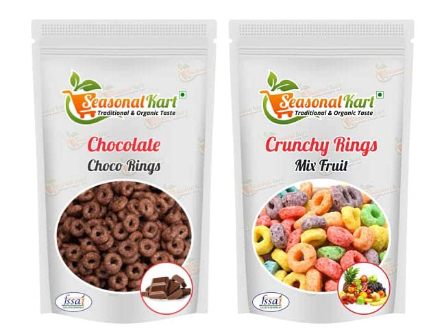 SEASONALKART Combo Pack of Breakfast Cereal, Choco Rings & Fruit Rings ...