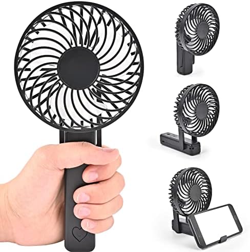 VersionTech Hand Held Fan,Portable Handheld USB Rechargeable Fans with ...