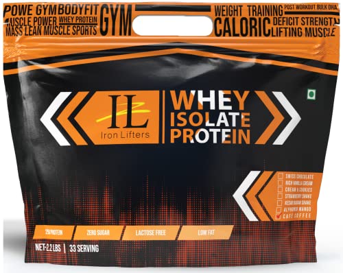 Iron Lifters Isolate Whey Protein Powder-1KG /ZERO SUGAR-LOW CARBS-LOW ...