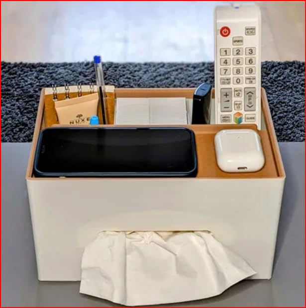 Desktop Organiser with Tissue Box: Tidy Up Your Workspace in Style ...