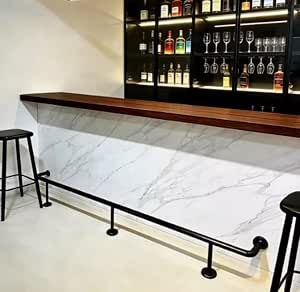 Foot Railing for Bar, Counters Bottom Support Rail Tubing Complete Kit ...