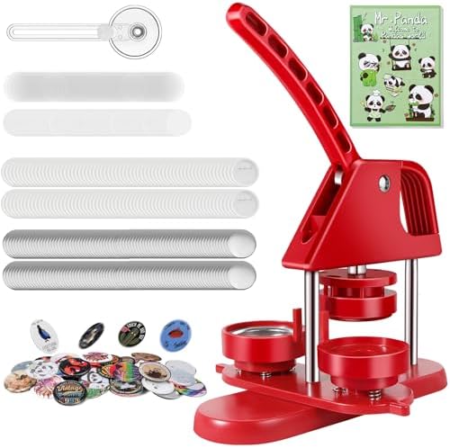 Amazon.com: Button Maker Machine,32mm 1.25inch Button Maker 200Pcs ...