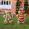 Amazon.com : Memorywuu 2 Pack Christmas Yard Stakes Metal Stakes 3D Boy ...