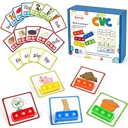 Amazon.com: Aizweb CVC Word Game,Phonics Games Flash Cards for Preschool Kindergarten Classroom ...