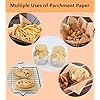 Amazon.com: Vlwltl 100Pcs 6" x 6" Unbleached Parchment Paper, Burger ...