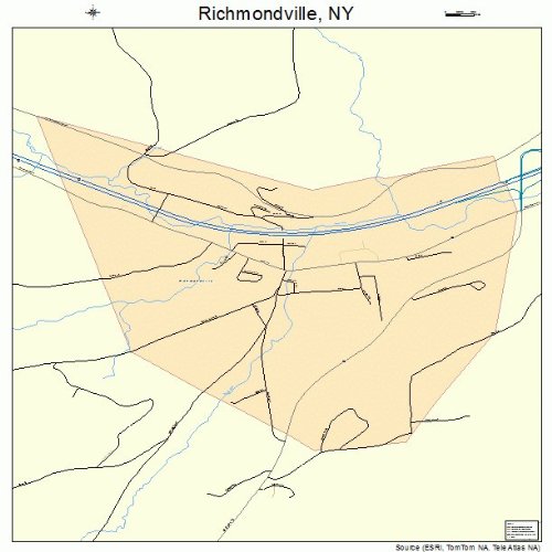 Amazon.com : Large Street & Road Map of Richmondville, New York NY ...
