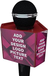 Amazon.com: Custom Microphone Box Personalized Logo Cube Hexagon mic ...