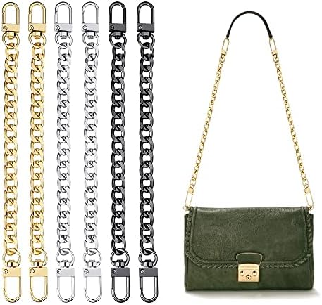 Ouligay 2PCS Iron Flat Chain Strap 20cmMetal Handbag Strap Extender Bag ...