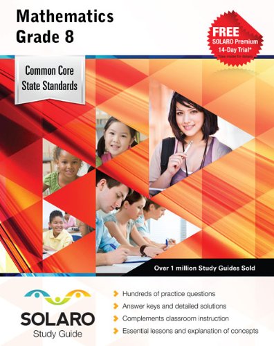 Common Core Mathematics Grade 8: SOLARO Study Guide (Common Core Study ...