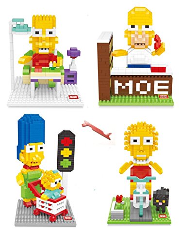The Simpsons Nanoblock Style Micro Building Blocks Homer Marge Maggie ...