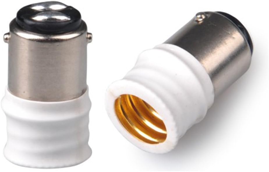E-Simpo 6pcs BA15D to E14 Light Socket Adapter BA15D to Candelabra Lamp Base Adapter CE ROHS ...