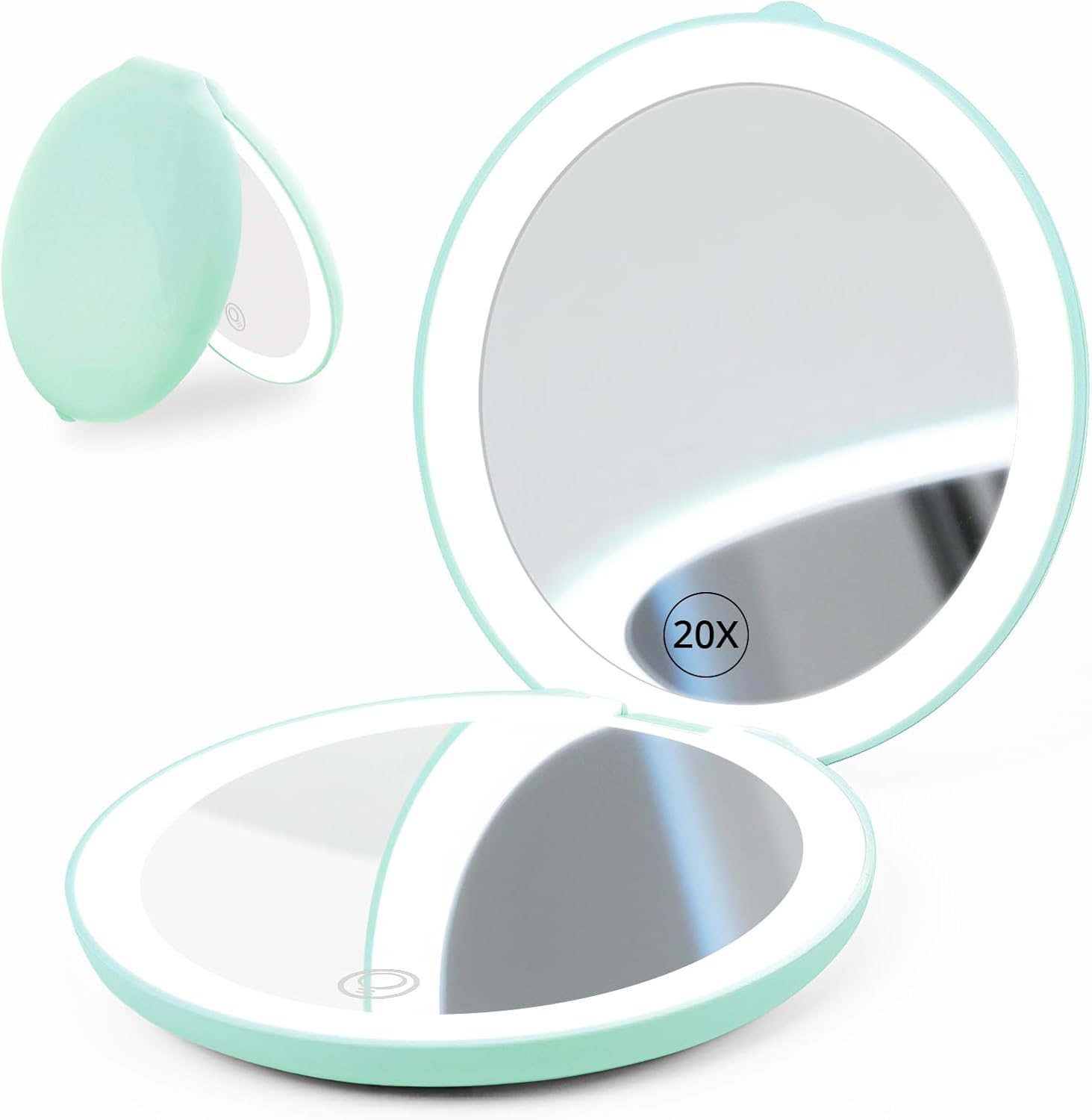 Amazon.com: Fabuday Travel Compact Magnifying Makeup Mirror with Lights ...