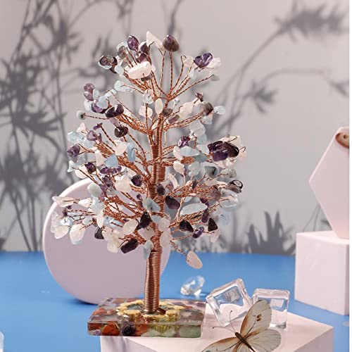 Milakoo Money Tree for Feng Shui Home Office Table Decorations 7 Chakra ...