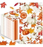 Amazon.com: 100PCS Fall Paper Napkins Thanksgiving Napkins 3 Ply Autumn ...