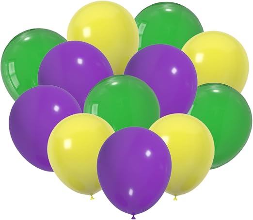 Amazon.com: JODIDI 100 Pcs 12 Inch Latex Balloons in Green, Purple and ...