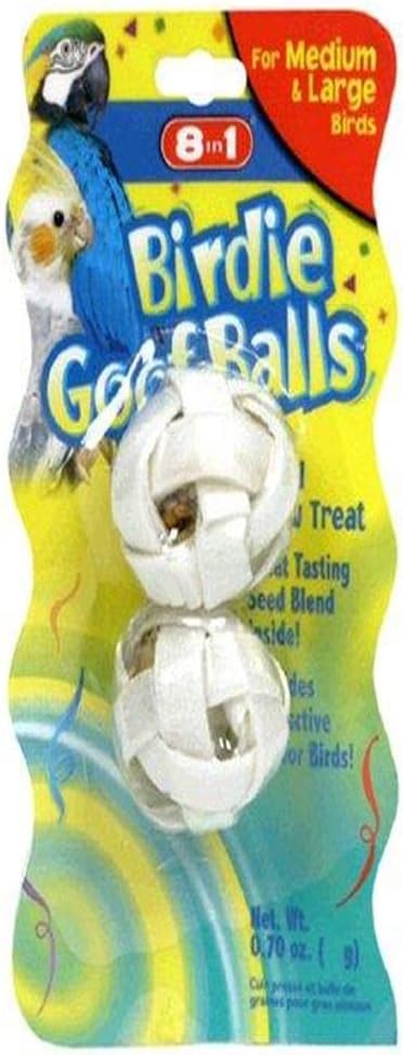 Pet Supplies : 8 In 1 Birdie Goof Balls - Large Bird, 0.7-Ounce ...