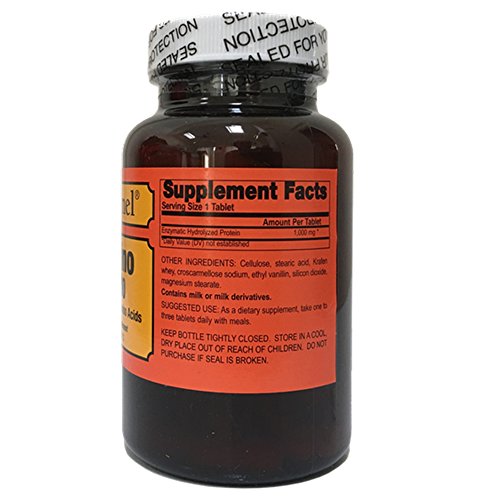 Sentinel Amino 1000 Predigested Amino Acids, Made in USA, 100 Tablets ...